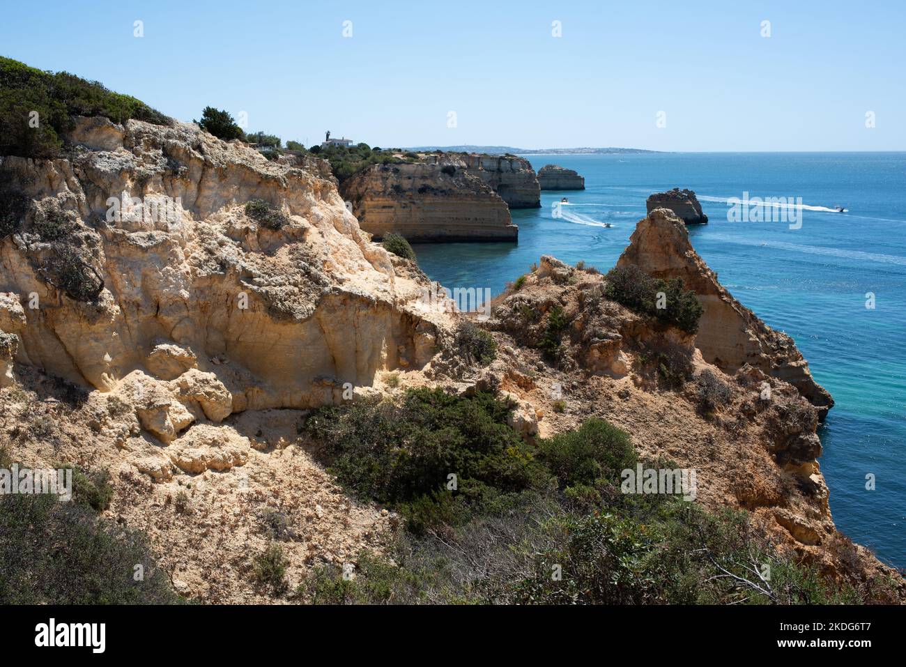 Hiking along the seven hanging valleys trail along the Algarve coast ...