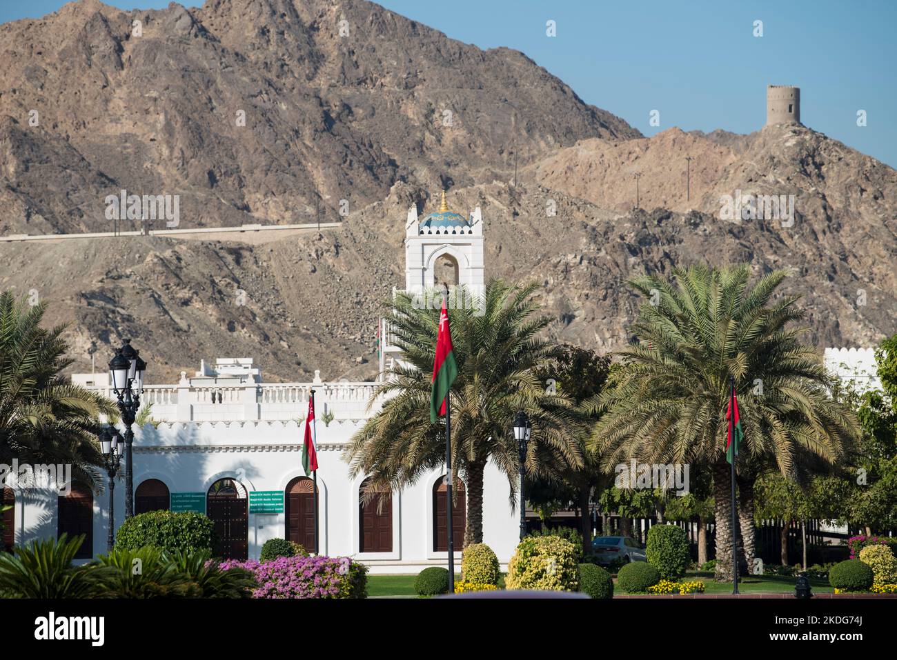 Muscat, Oman - March 05,2022 : View on the old town Muttrah which is ...