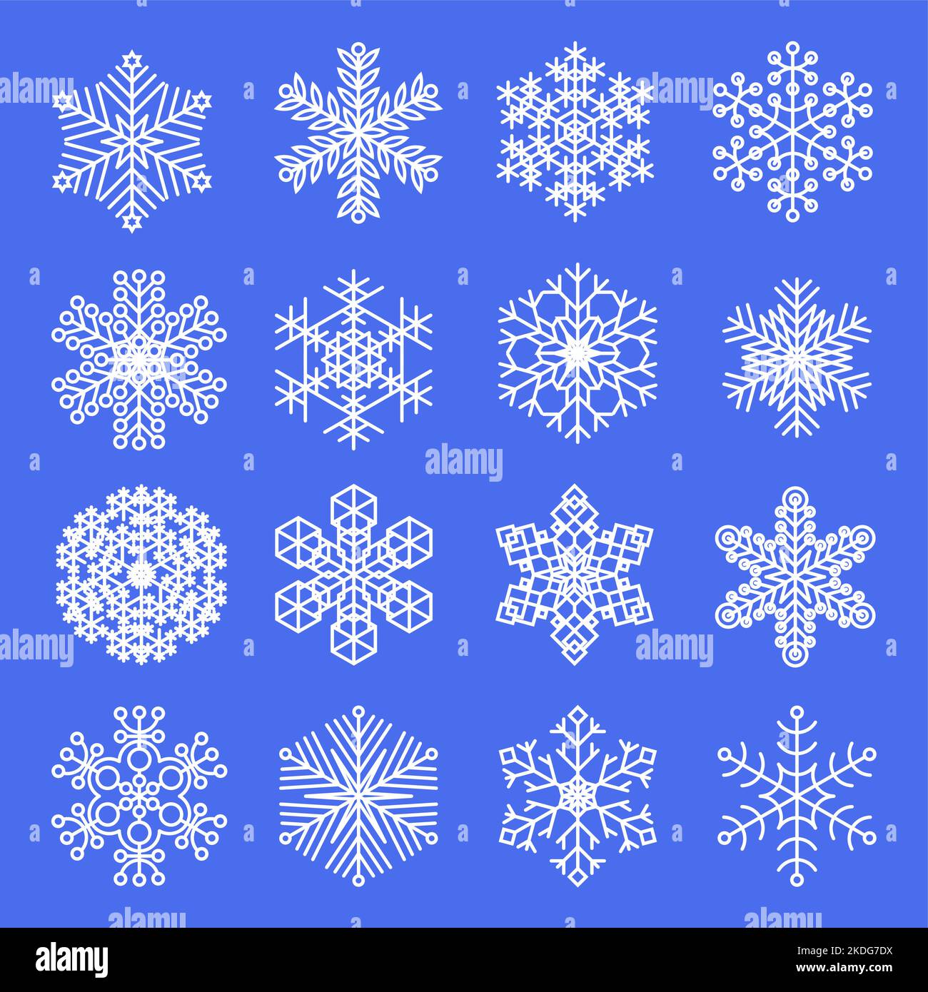 Vector snowflake set Stock Vector Image & Art - Alamy