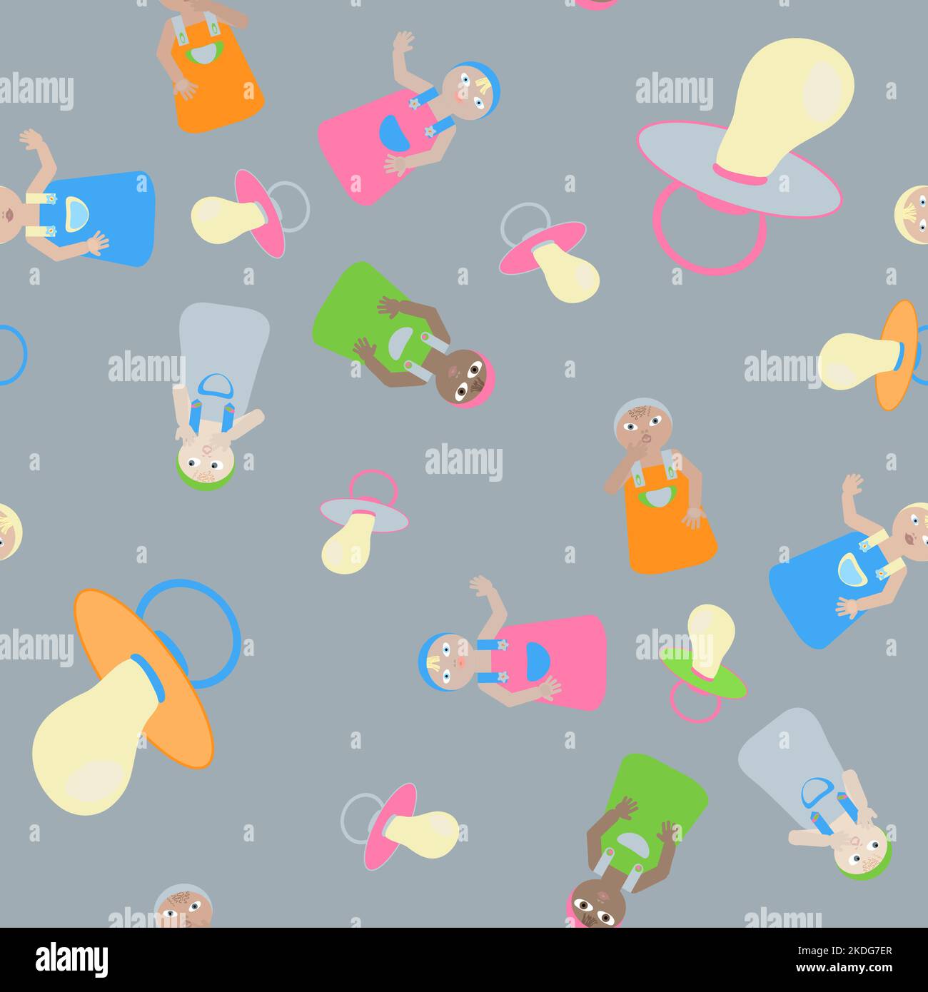 seamless pattern without a background with babies in bright children s ...