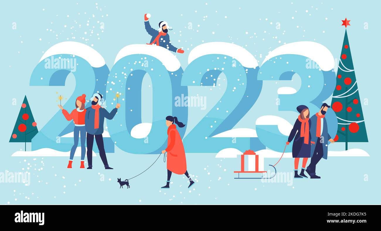Preparing to meet 2023 new year Stock Vector Image & Art - Alamy