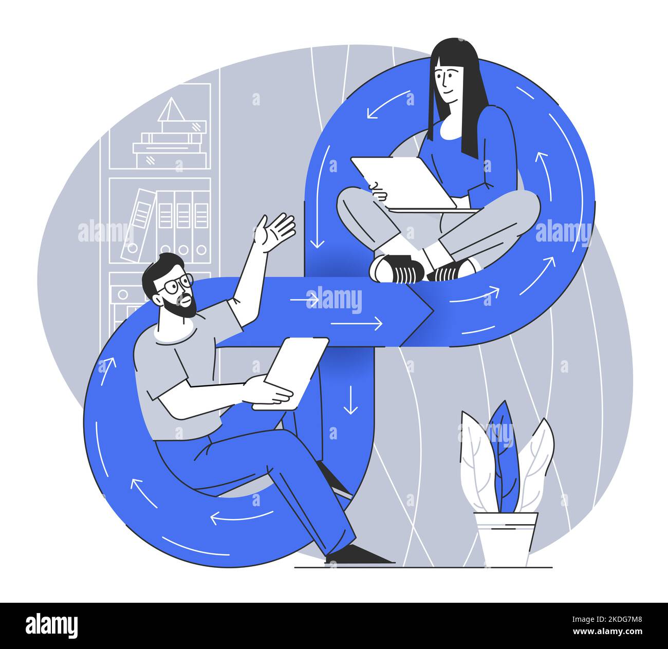 Software Release Life Cycle Stock Vector Images Alamy