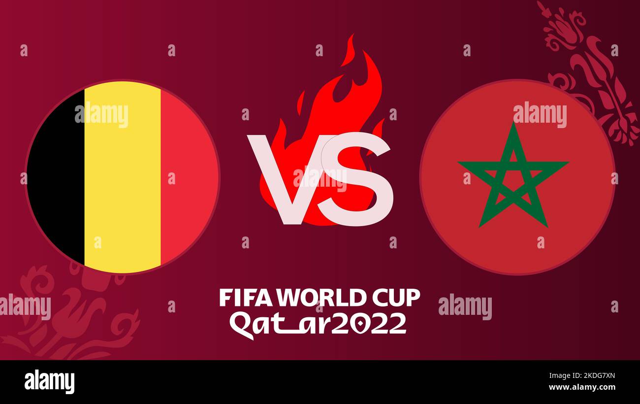 Belgium vs Morocco soccer Match FIFA World Cup Qatar 2022, Belgium ...