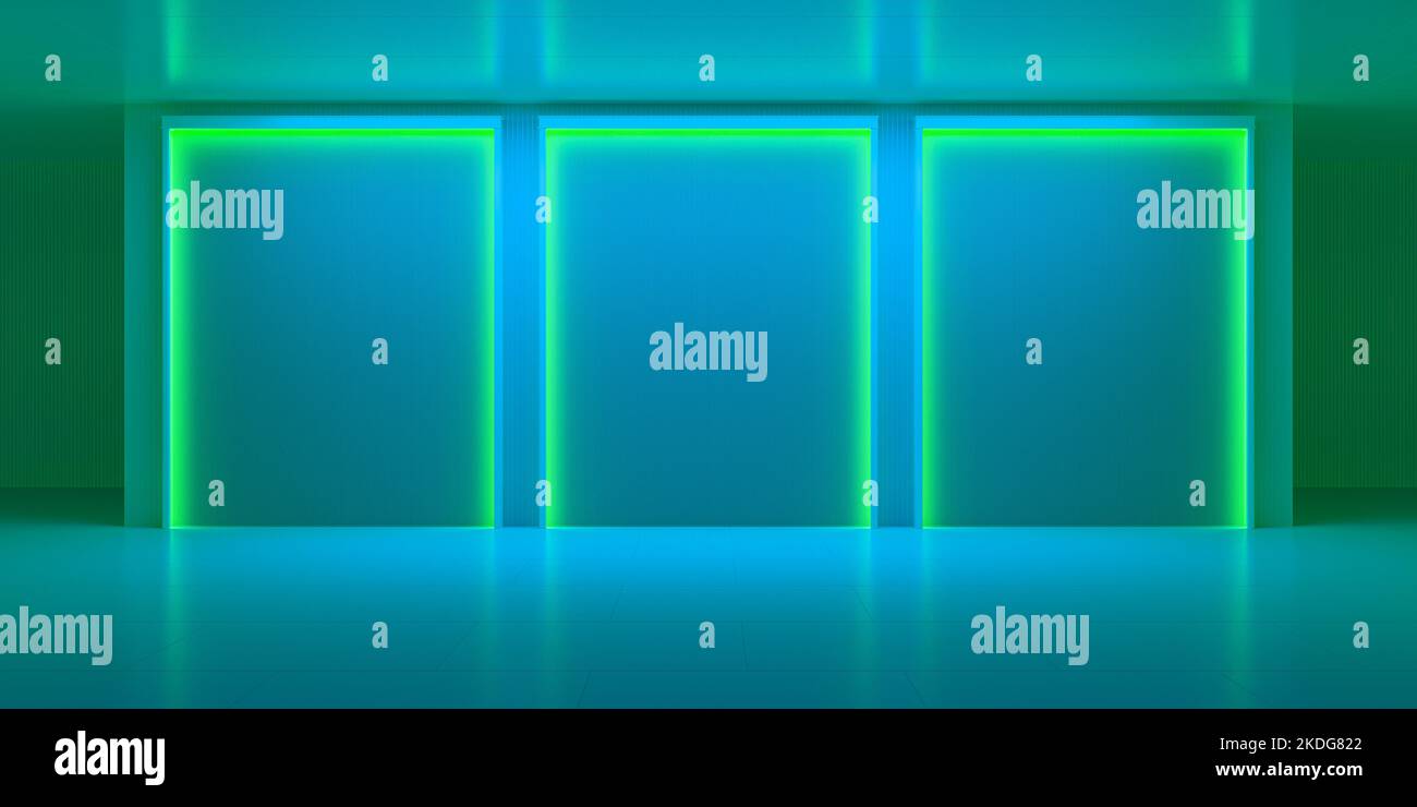 Render green neon light on hi-res stock photography and images - Alamy