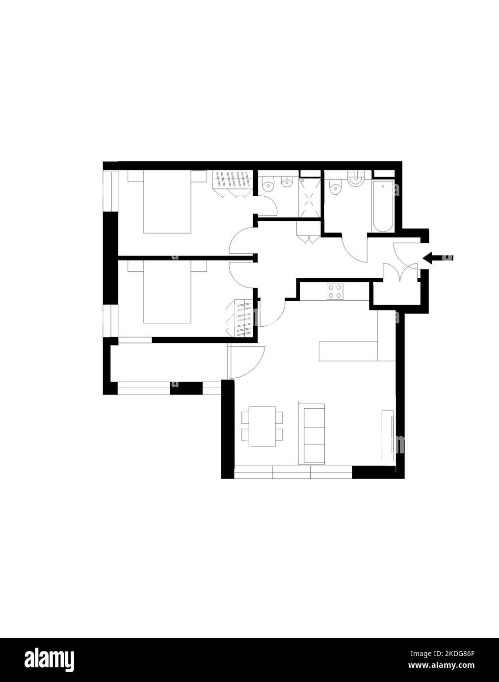 2d floor plan. Black white floor plan. Floor plan. Home space. Plan for ...