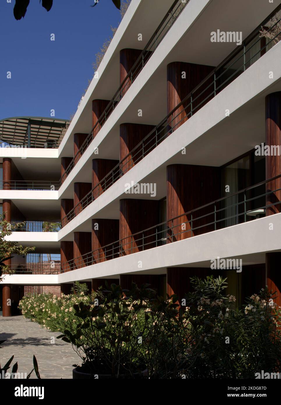 Side View. Hotel Baja Club, La Paz, Mexico. Architect: Max von Werz ...