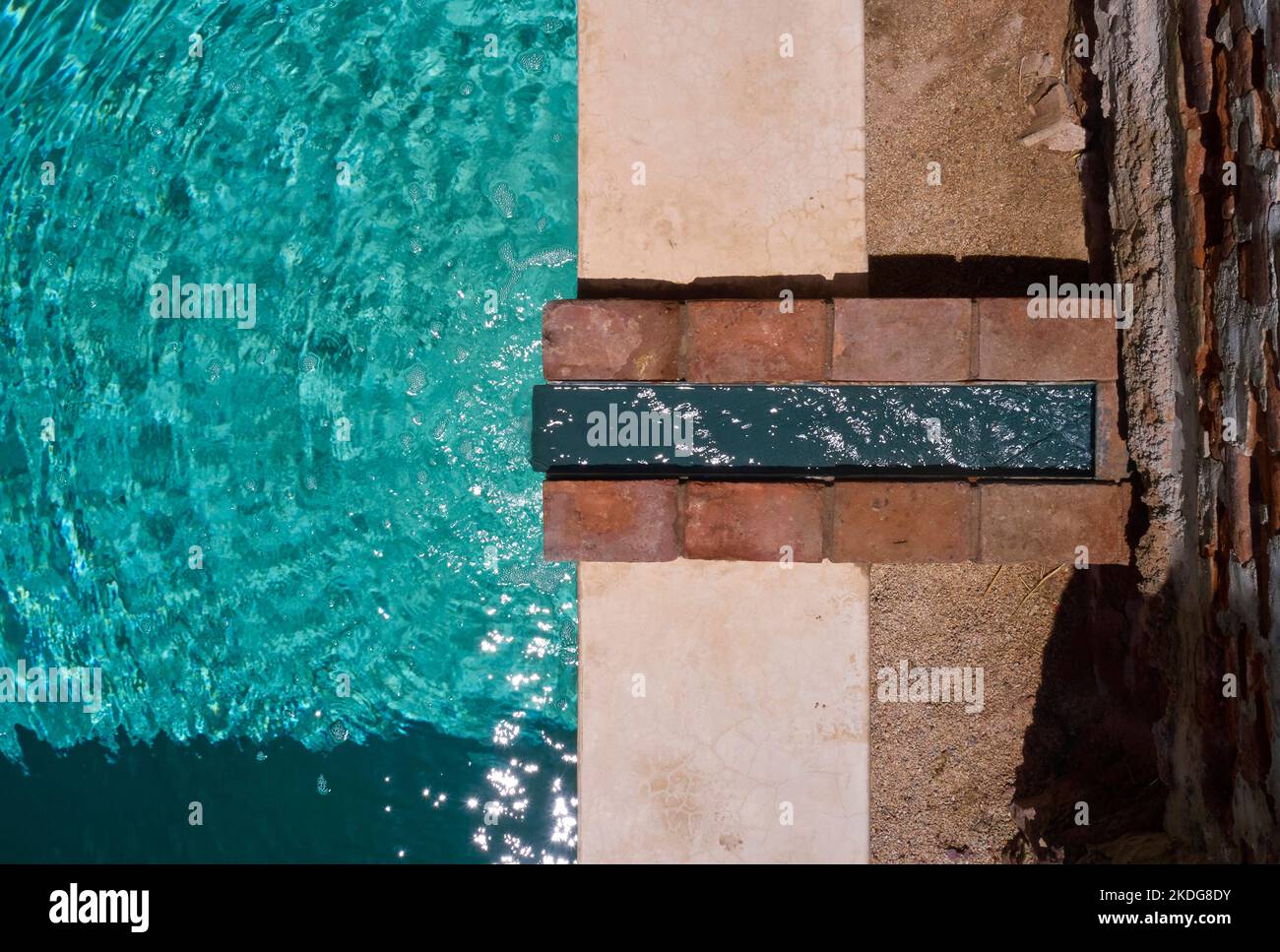 Abstract drone view looking down. Hotel Baja Club, La Paz, Mexico ...
