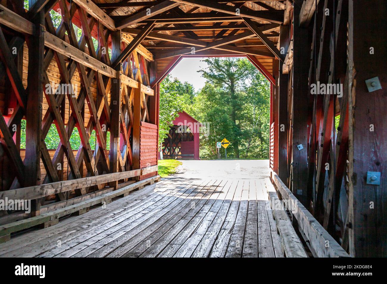 Ferme-Rouge (Mont-Laurier) twin covered bridges. Build in 1903 over the ...