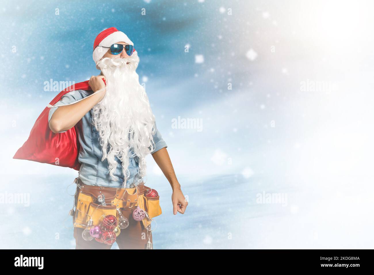 Portrait modern handsome santa claus hi-res stock photography and ...