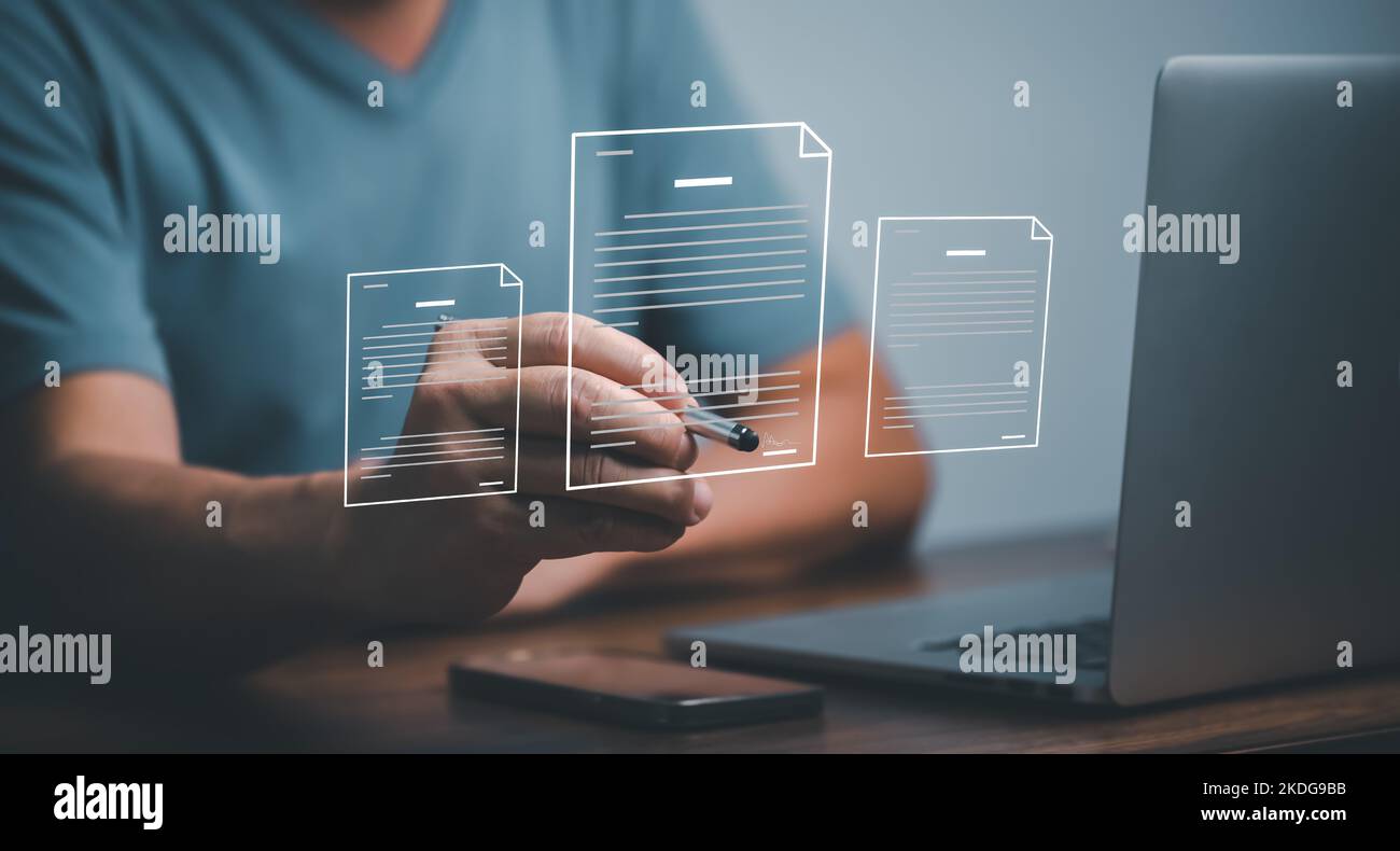 Document electronic hi-res stock photography and images - Alamy