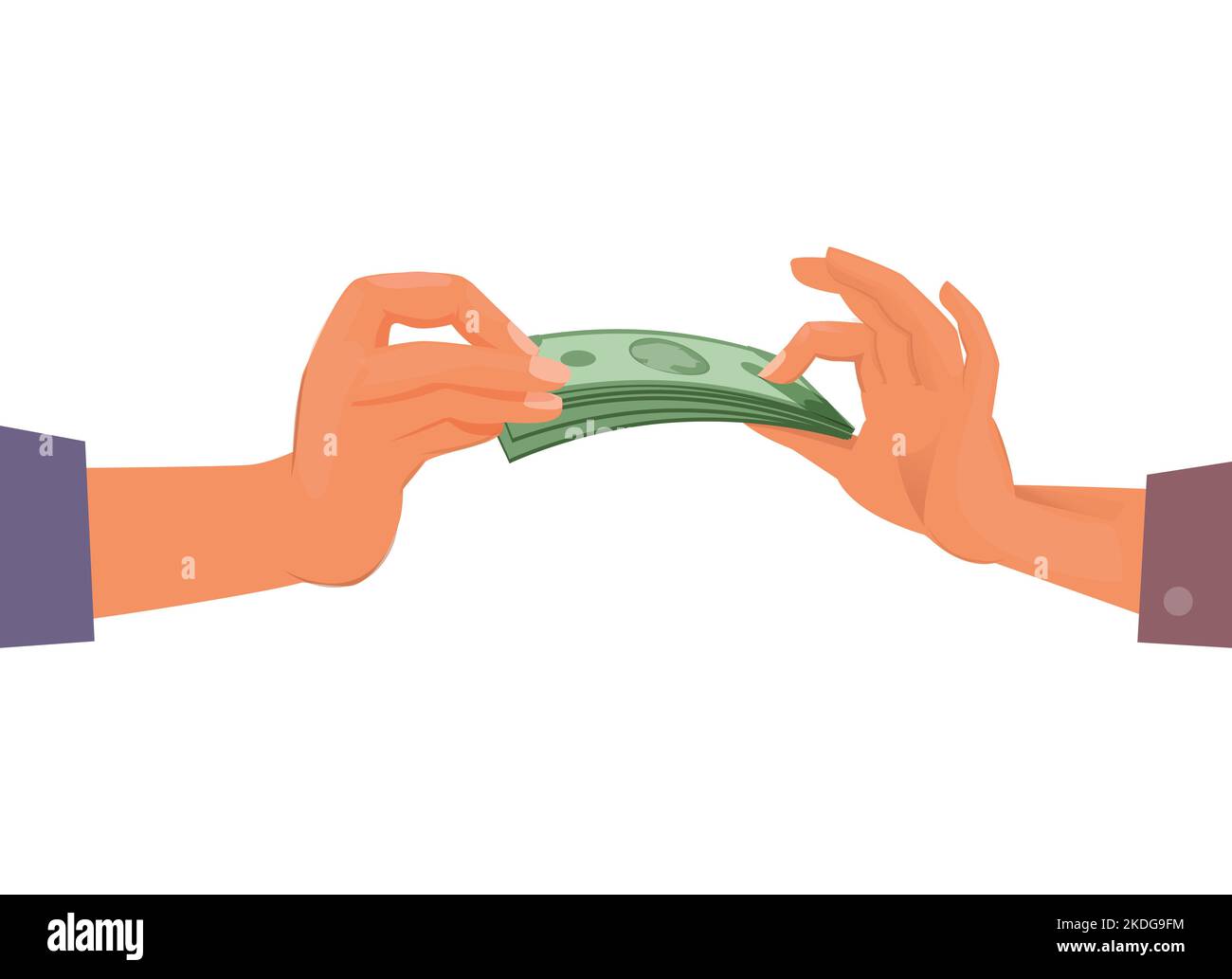 People Giving Money Cartoon