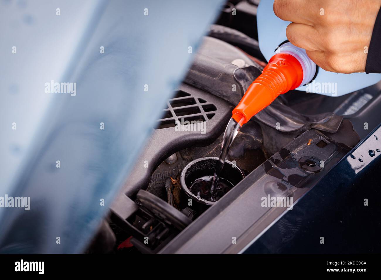 Adding winter windshield washer fluid, Preparing the car for winter ...