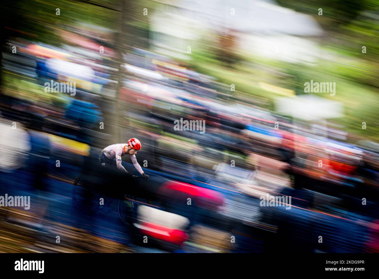 Dutch Lars Van Der Haar pictured in action during the men elite race at ...