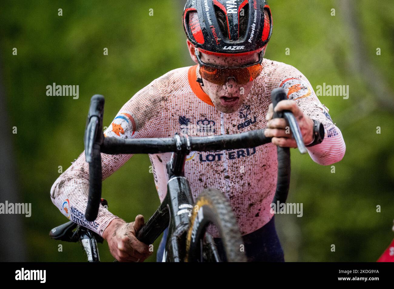 Dutch Ryan Kamp pictured in action during the men elite race at the ...