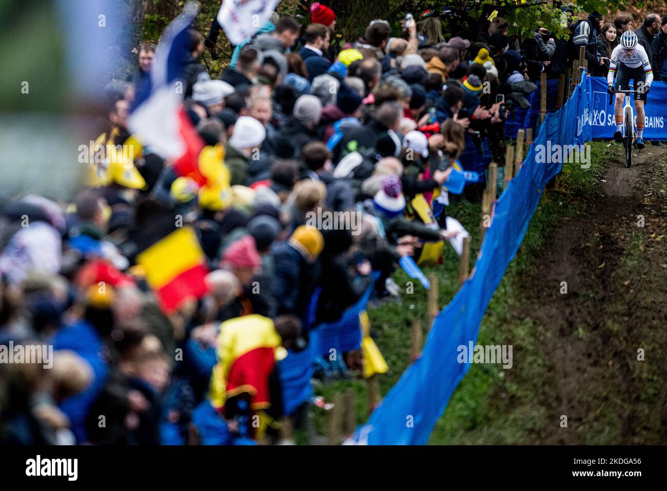 Dutch Puck Pieterse pictured in action during the U23 women's race at ...