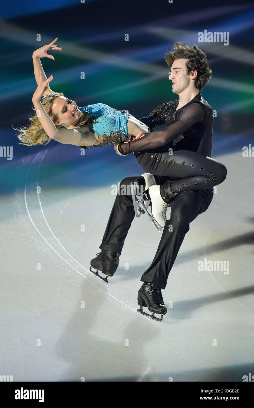 Eva Pate & Logan Bye (USA), during the Exhibition Gala, at the ISU ...
