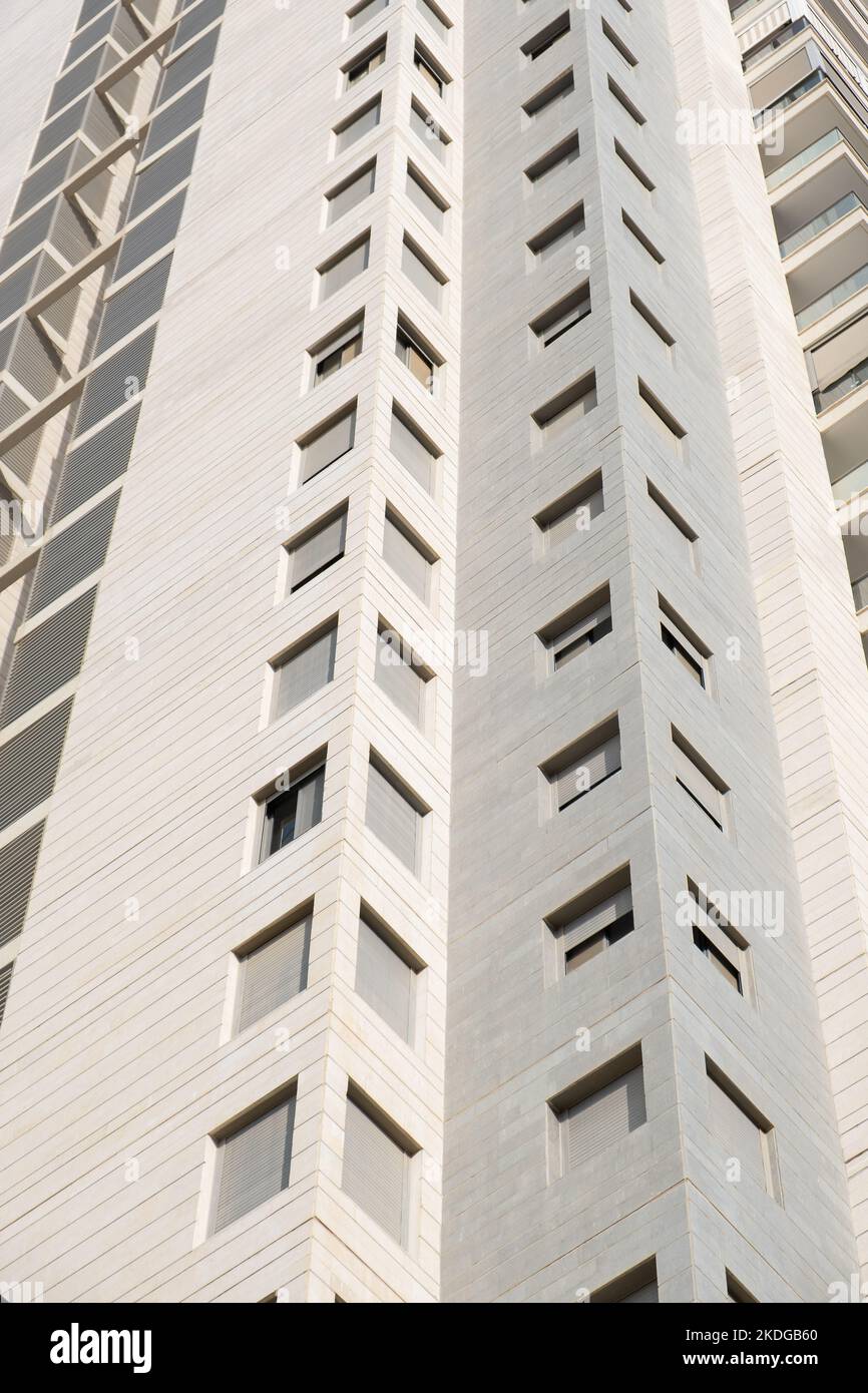 Typical israel architecture, modern Apartments building facade with ...