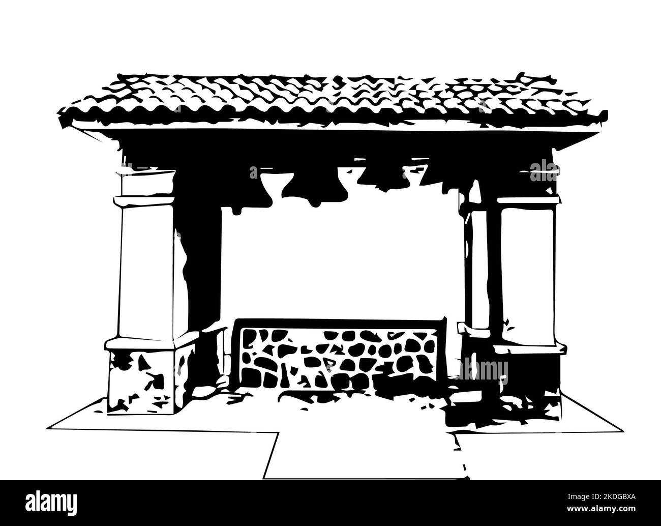 Bells in the courtyard of the Moracha monastery Stock Photo - Alamy