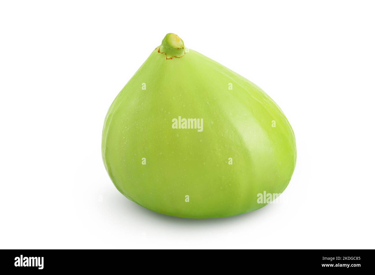 Ripe green fig fruit isolated on white background with full depth of ...