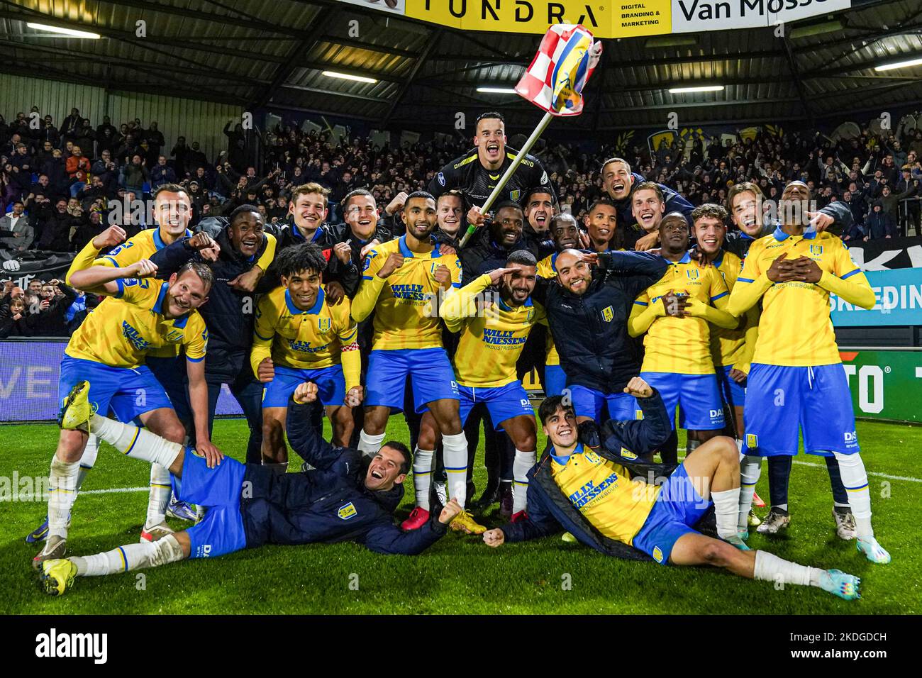 WAALWIJK, NETHERLANDS - NOVEMBER 6: players of RKC Waalwijk celebrate ...