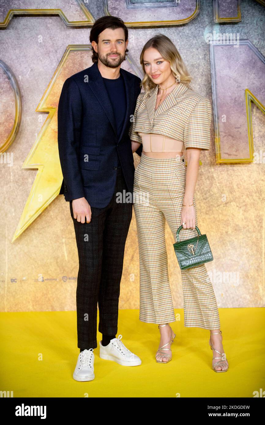 Jack Whitehall and Roxy Horner at the Black Adam film premiere ...
