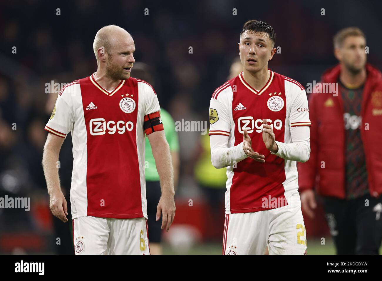 AMSTERDAM - (LR) Davy Klaassen of Ajax, Steven Berghuis or Ajax during the Dutch Eredivisie ...