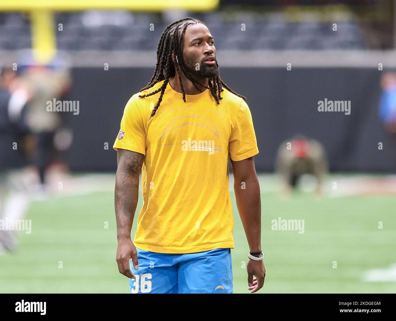 Atlanta, Georgia, USA. 6th Nov, 2022. Los Angeles Chargers defensive ...