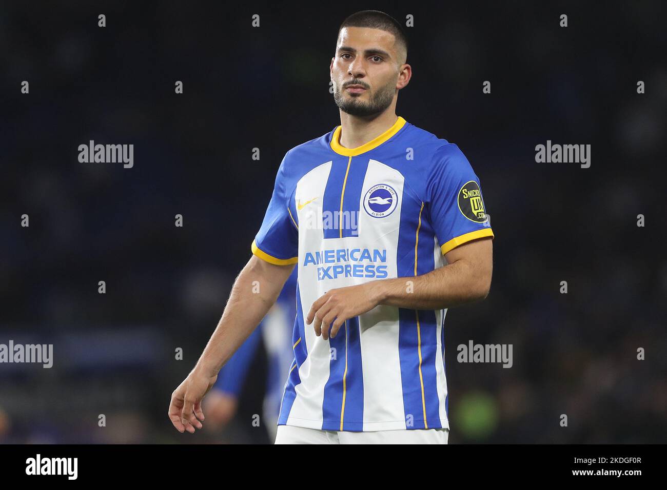 Deniz Undav in action for Brighton & Hove Albion at the AMEX Stadium ...