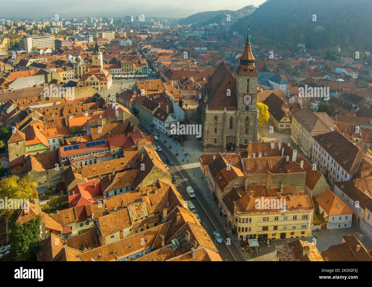 Aerial view brasov city medieval hi-res stock photography and images ...