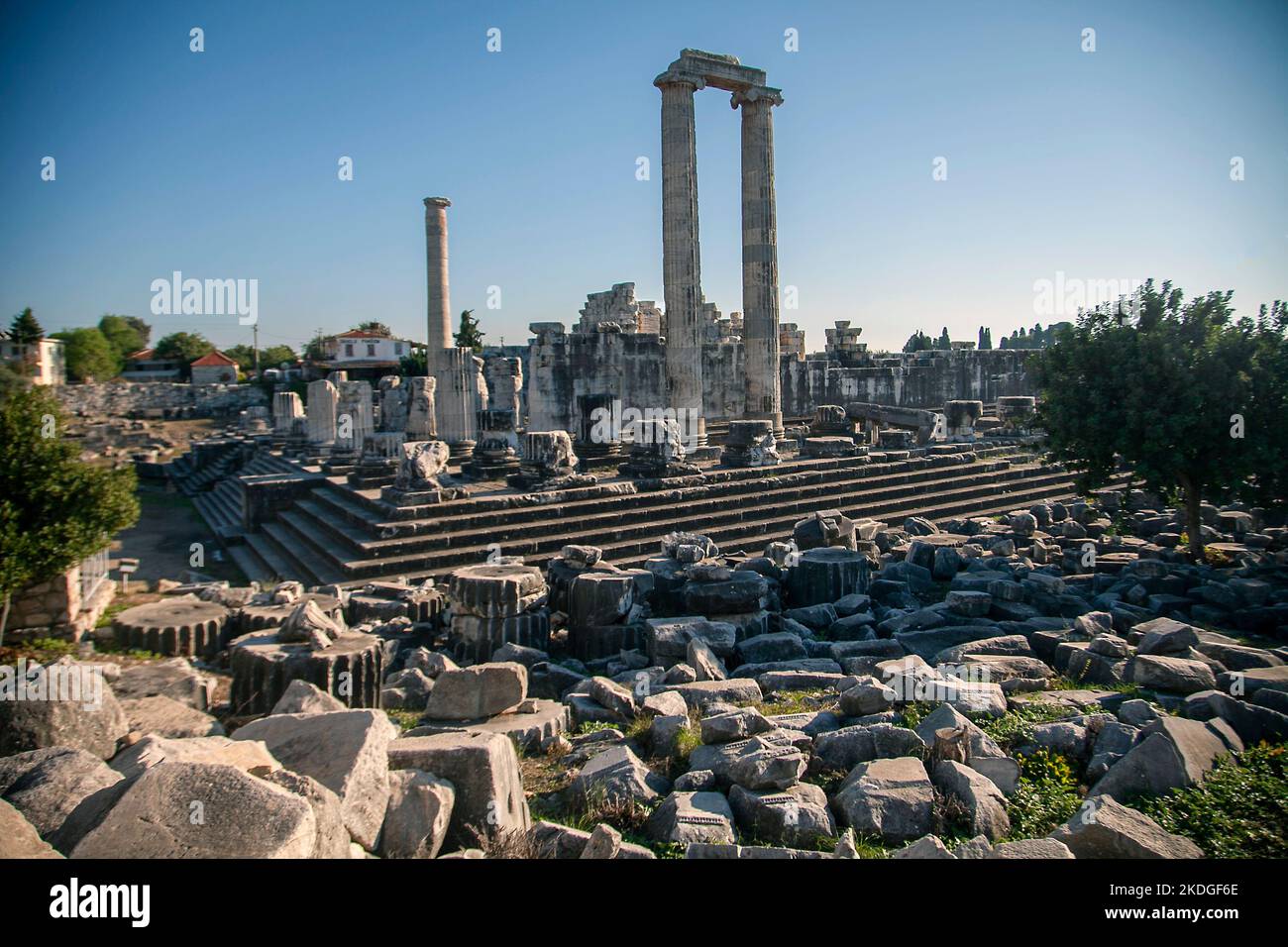 Temple of Apollo in Didyma antique city - Didim, Aydin, Turkey Stock ...