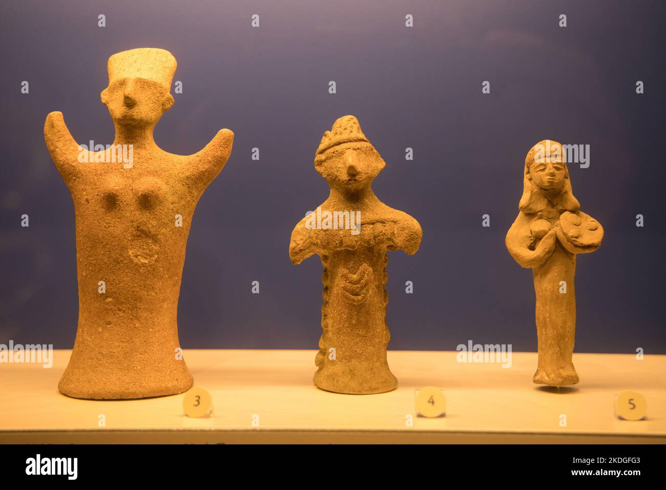 Leiden, The Netherlands - JAN 04, 2020: old small clay human figurines ...