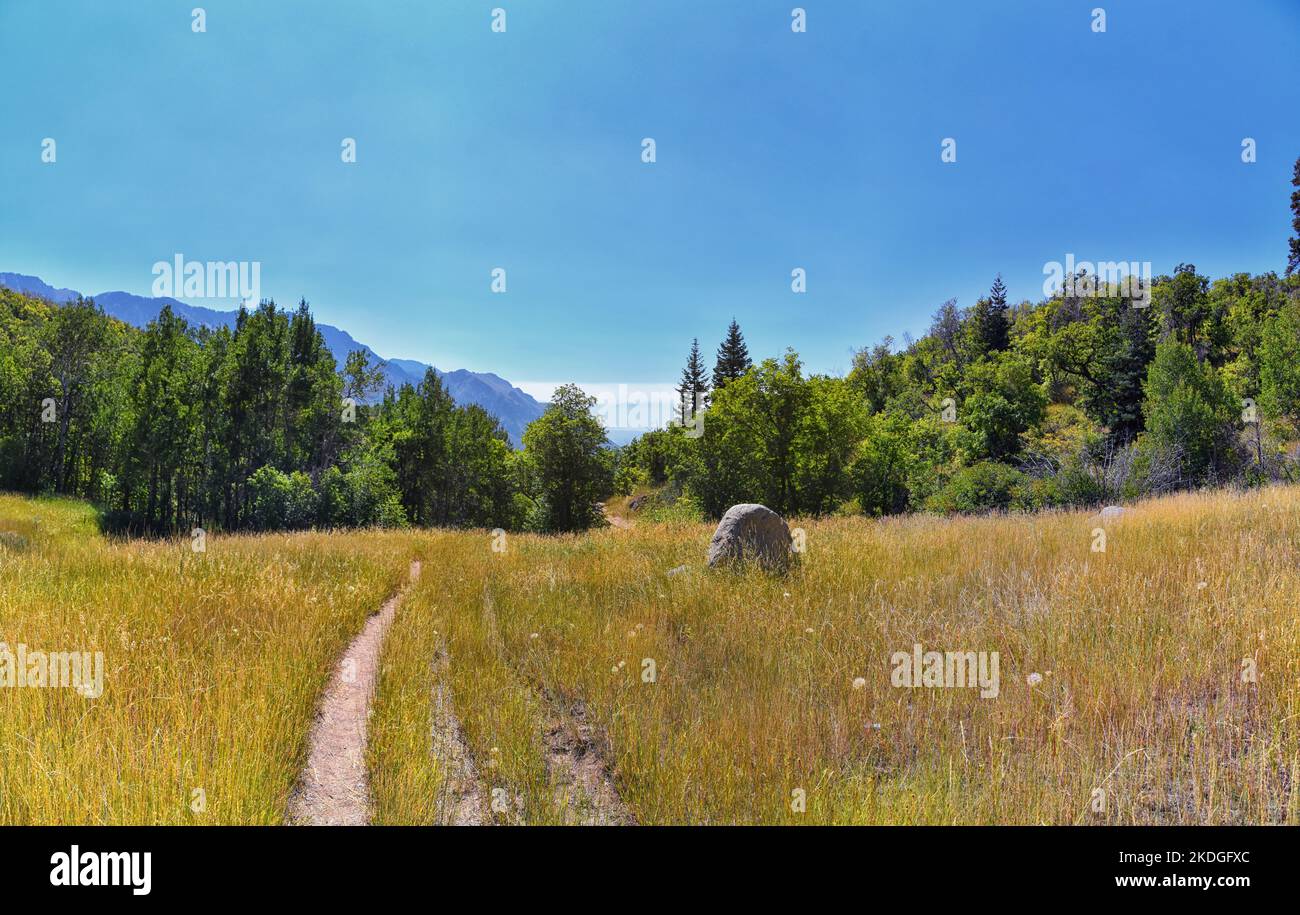 Hamongog hiking trail views Lone Peak Wilderness, Wasatch Front Rocky ...
