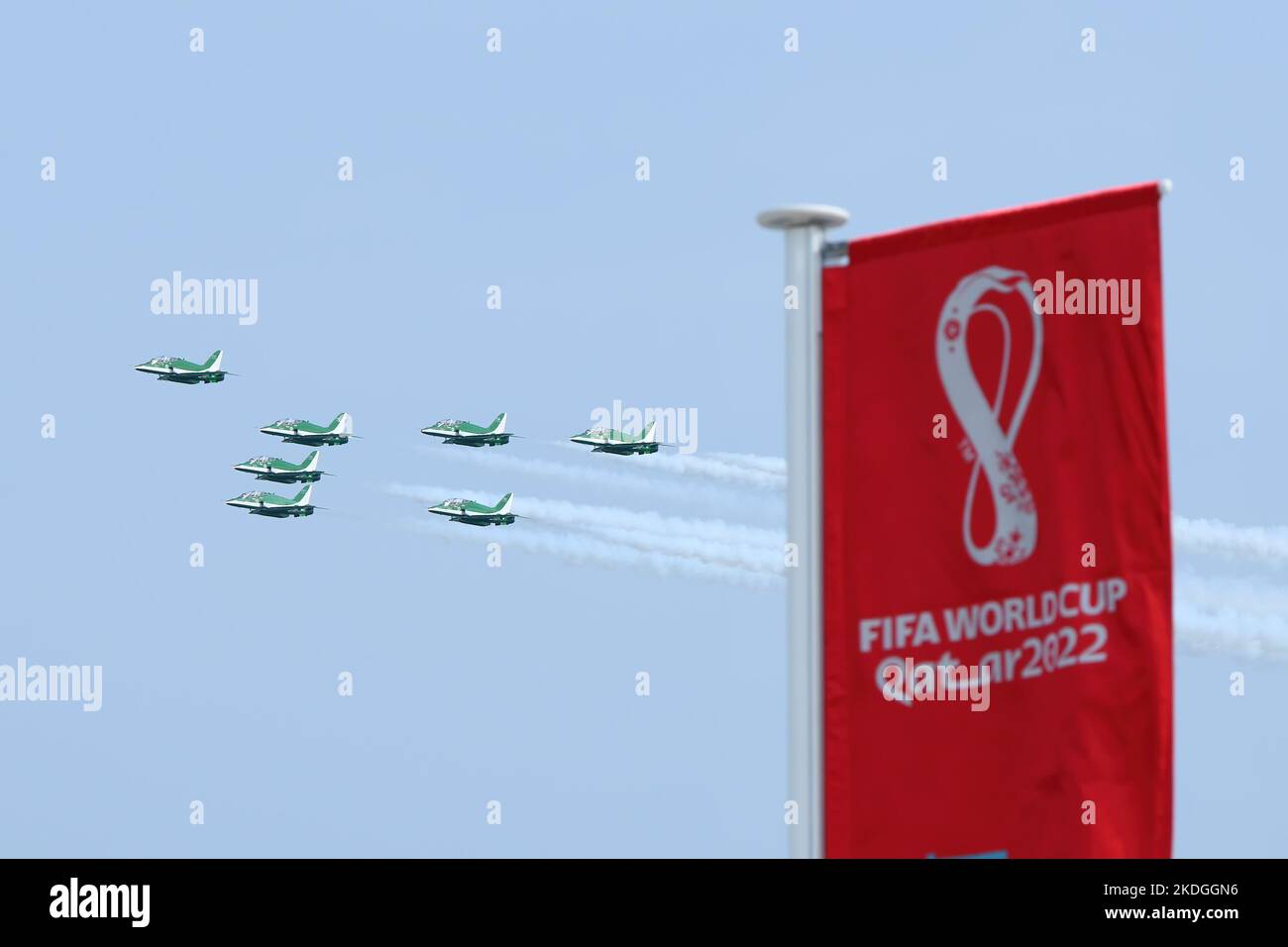 Qatar air show staged Doha Corniche by Amiri Air Force, Saudi Falcons ...