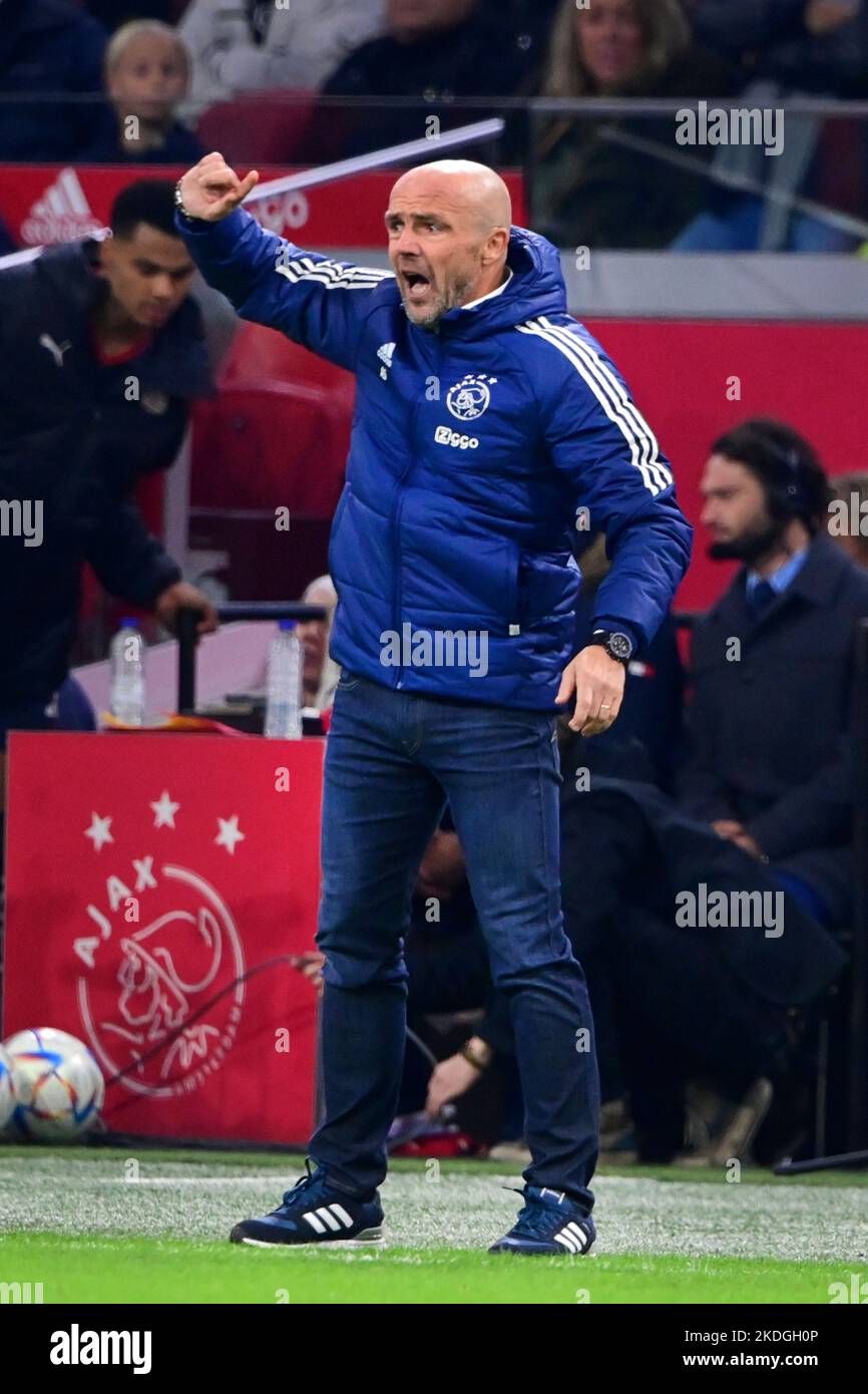 AMSTERDAM - coach Alfred Schreuder of Ajax scores the 2-0 during the ...