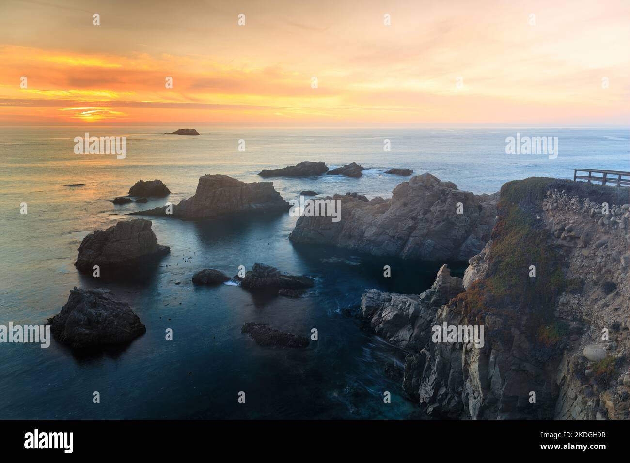 California Rugged Coastline Sunset via Garrapata State Park. Carmel-by ...