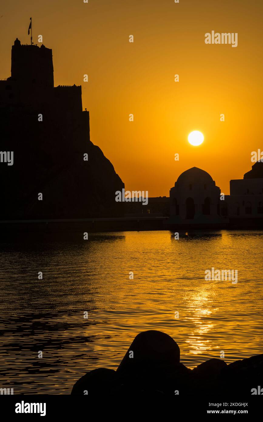 Muscat, Oman - 23rd November 2022 : View of the Al Jalali fortess at ...