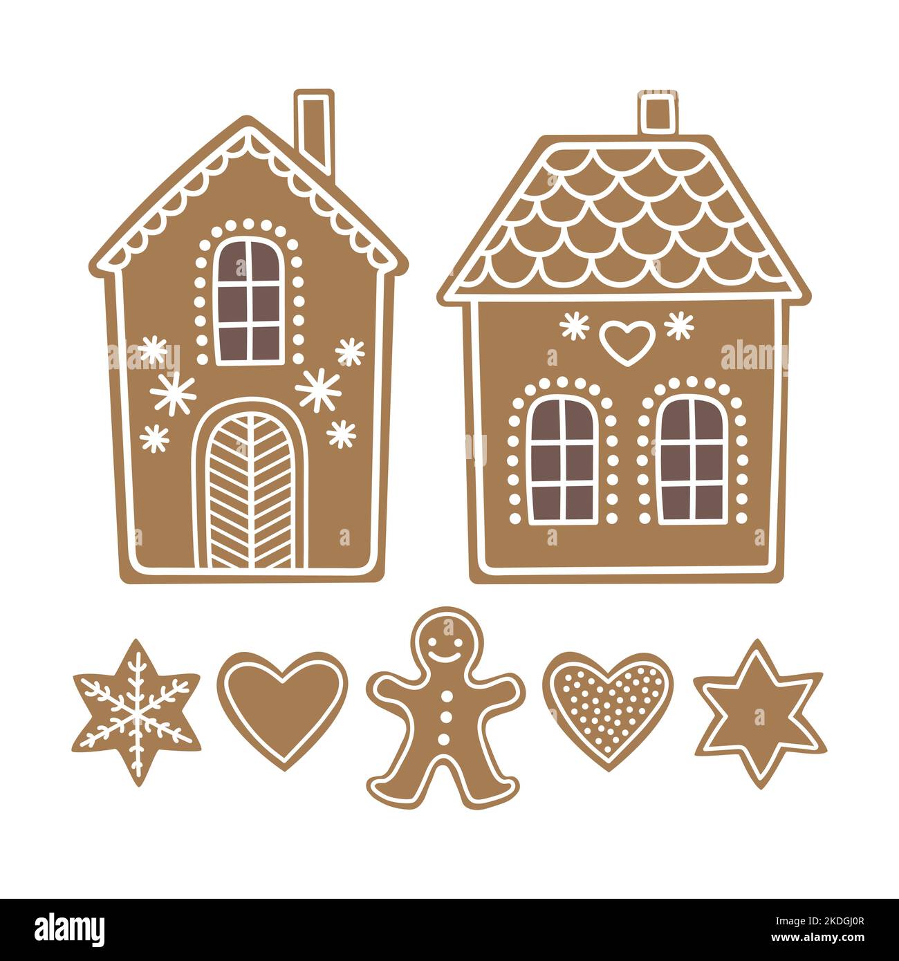 Gingerbread houses illustration hi-res stock photography and images - Alamy