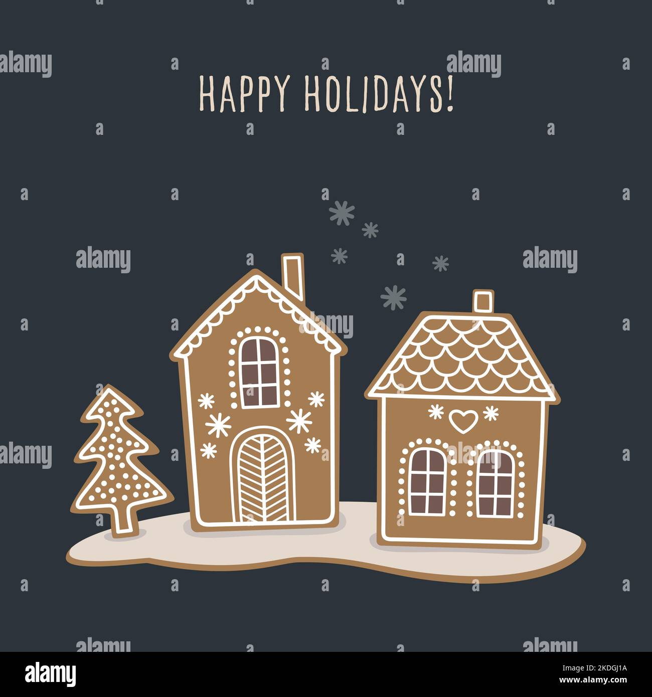 Gingerbread houses illustration hi-res stock photography and images - Alamy