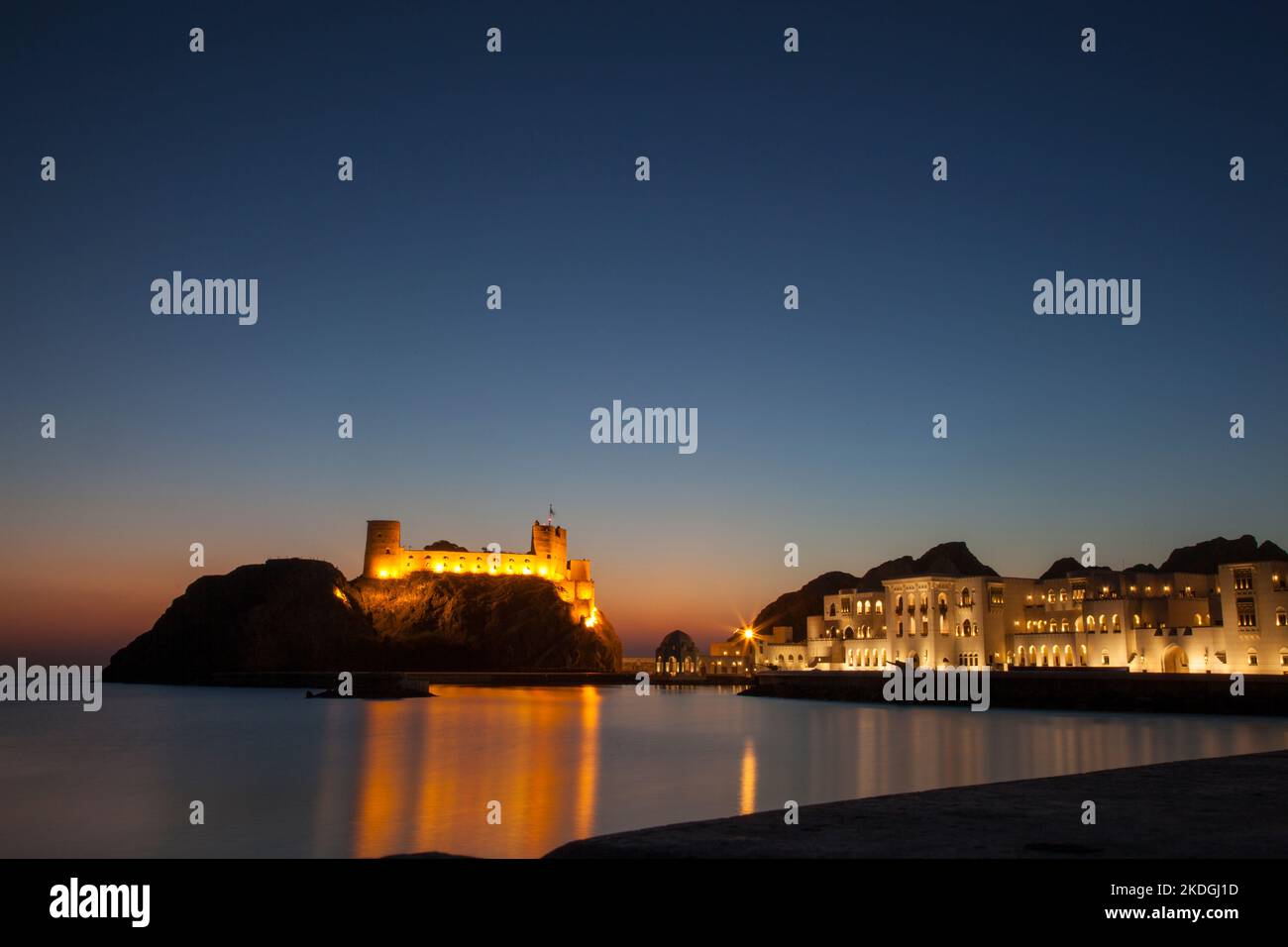 Muscat, Oman - 23rd November 2022 : View of the Al Jalali fortess at ...