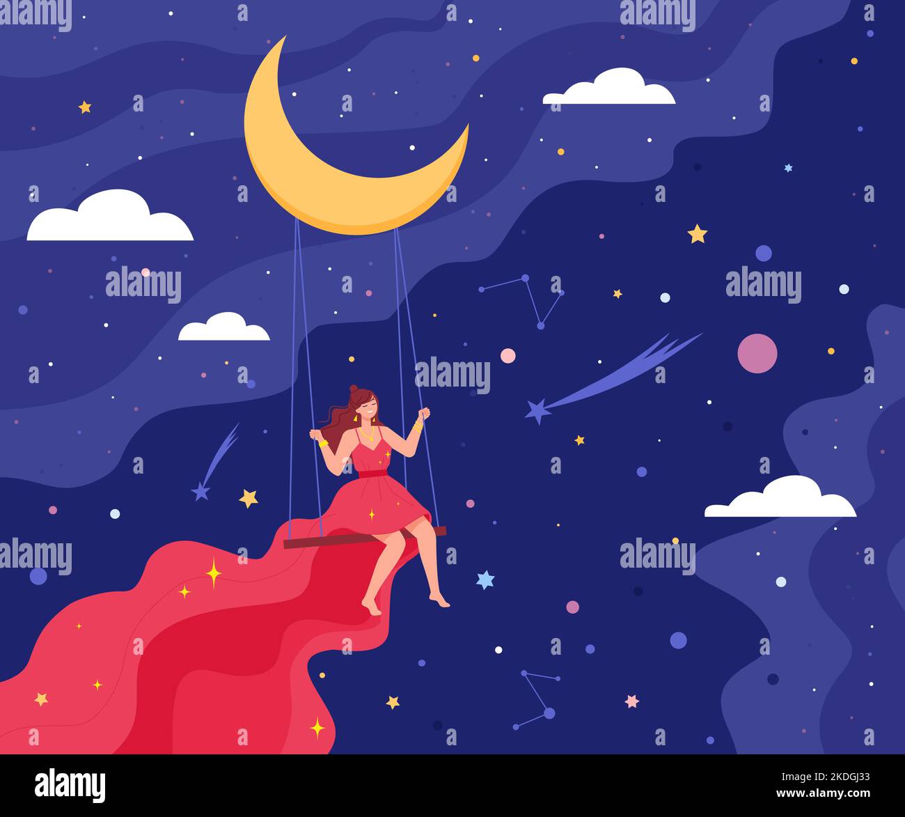 Princess swing Stock Vector Images - Alamy