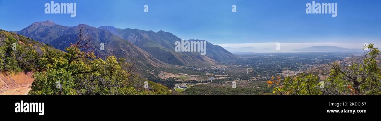 Utah County Valley View from Hamongog hiking trail views Lone Peak ...