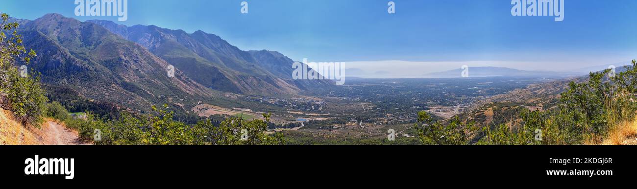 Utah County Valley View from Hamongog hiking trail views Lone Peak ...
