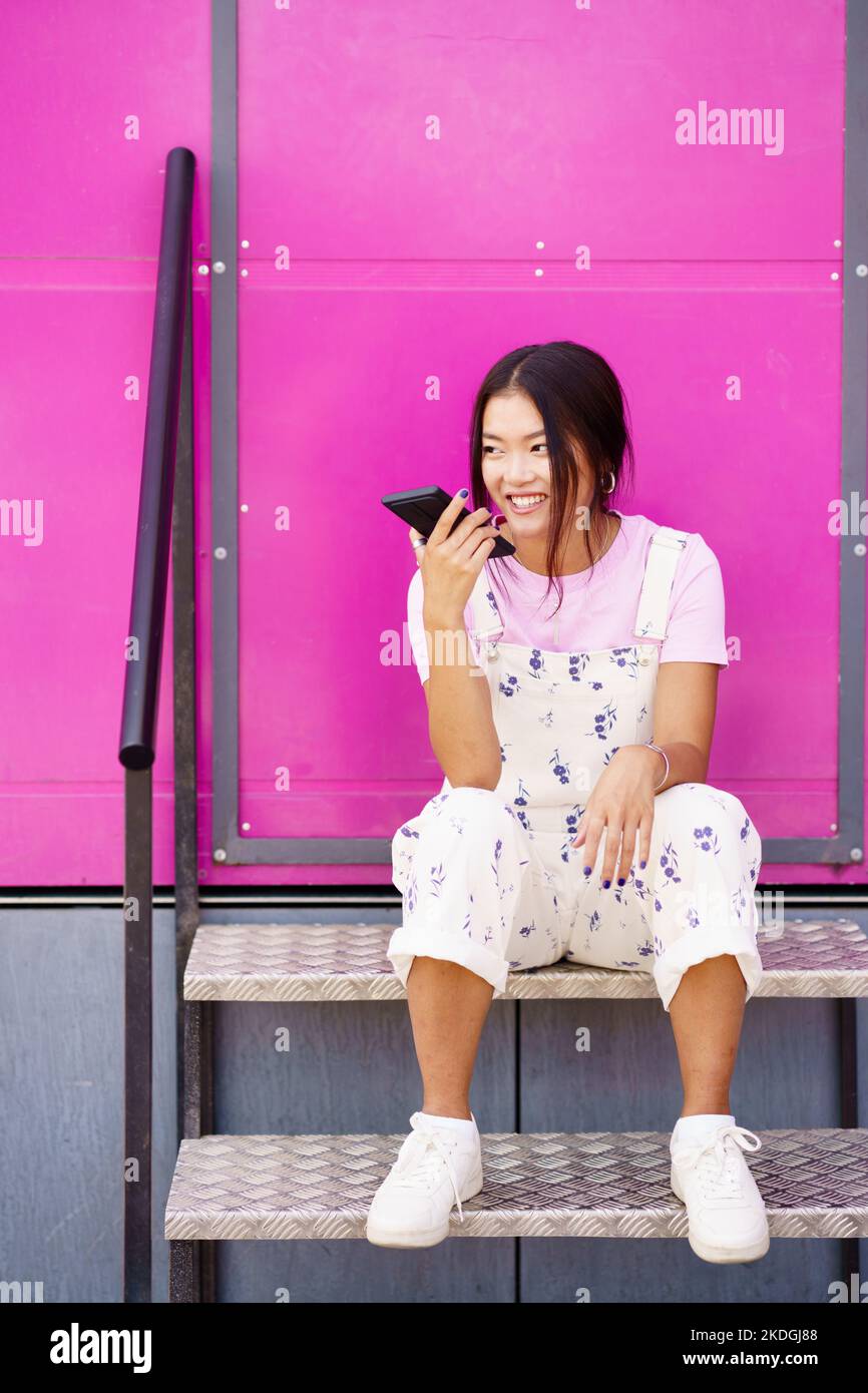 Woman sending digital message hi-res stock photography and images - Alamy