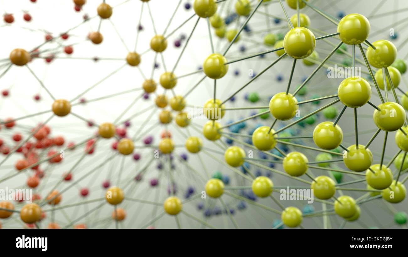 3D particles connection concept background Stock Photo - Alamy