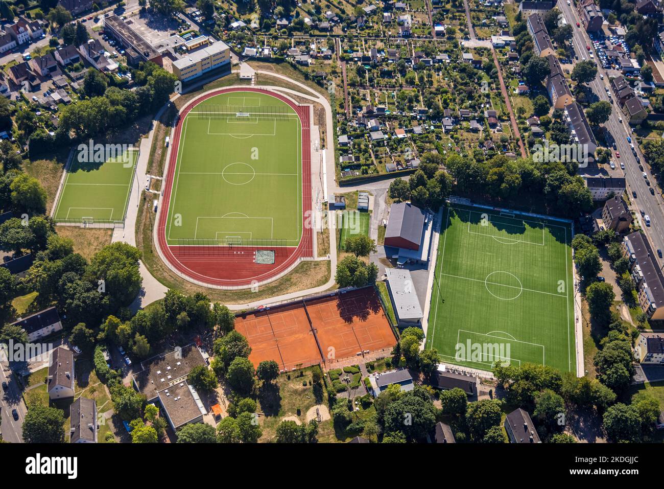 Aerial view, BezirksSportanlage Am Wasserturm, Bedingrade, Essen ...