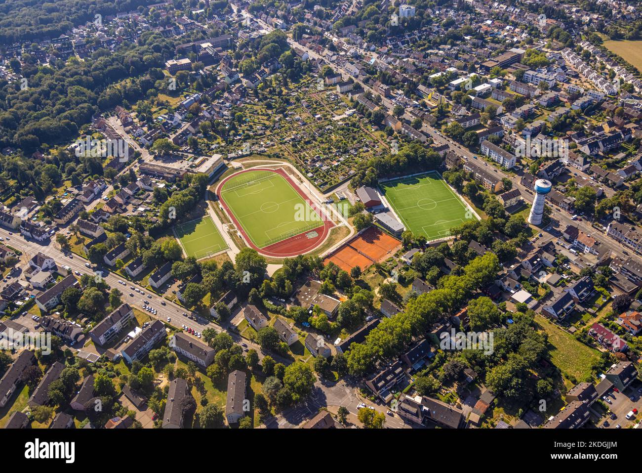 Aerial view, BezirksSportanlage Am Wasserturm, Bedingrade, Essen ...