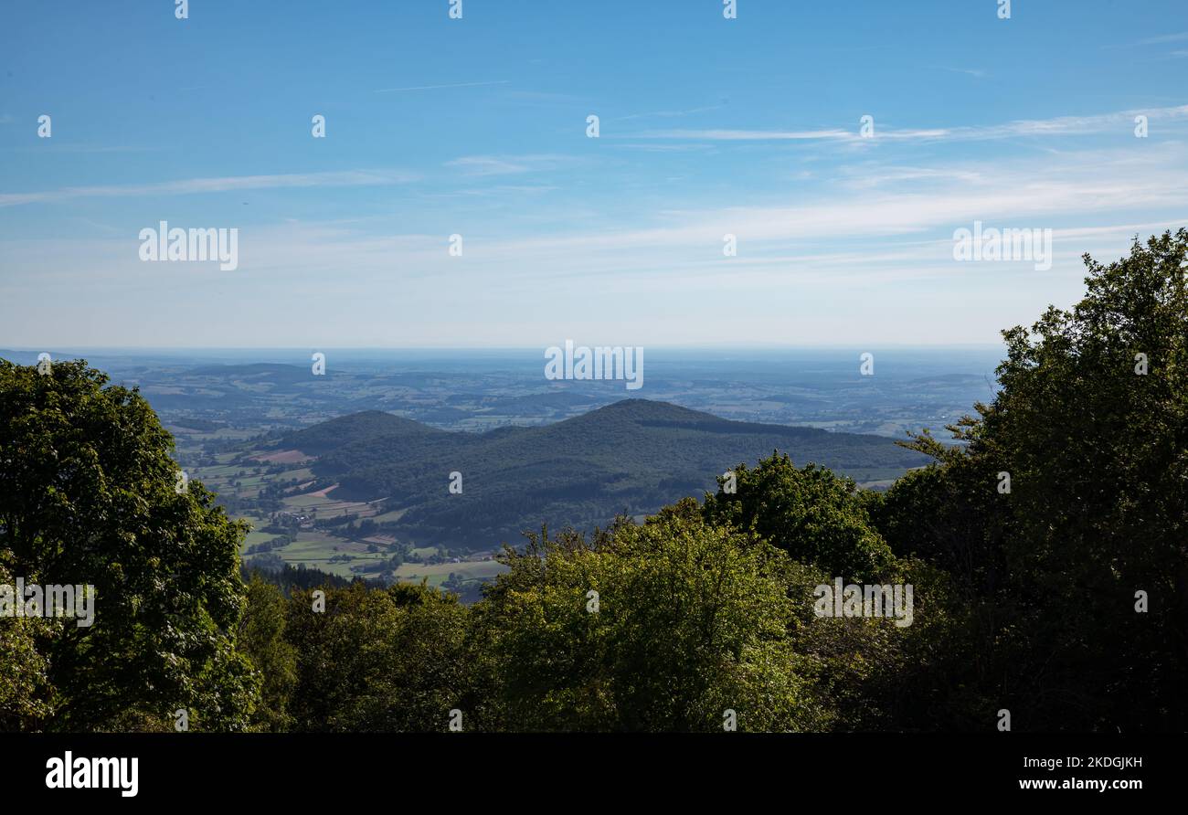 the top of the mont beauvray in the morvan nature area in france Stock ...