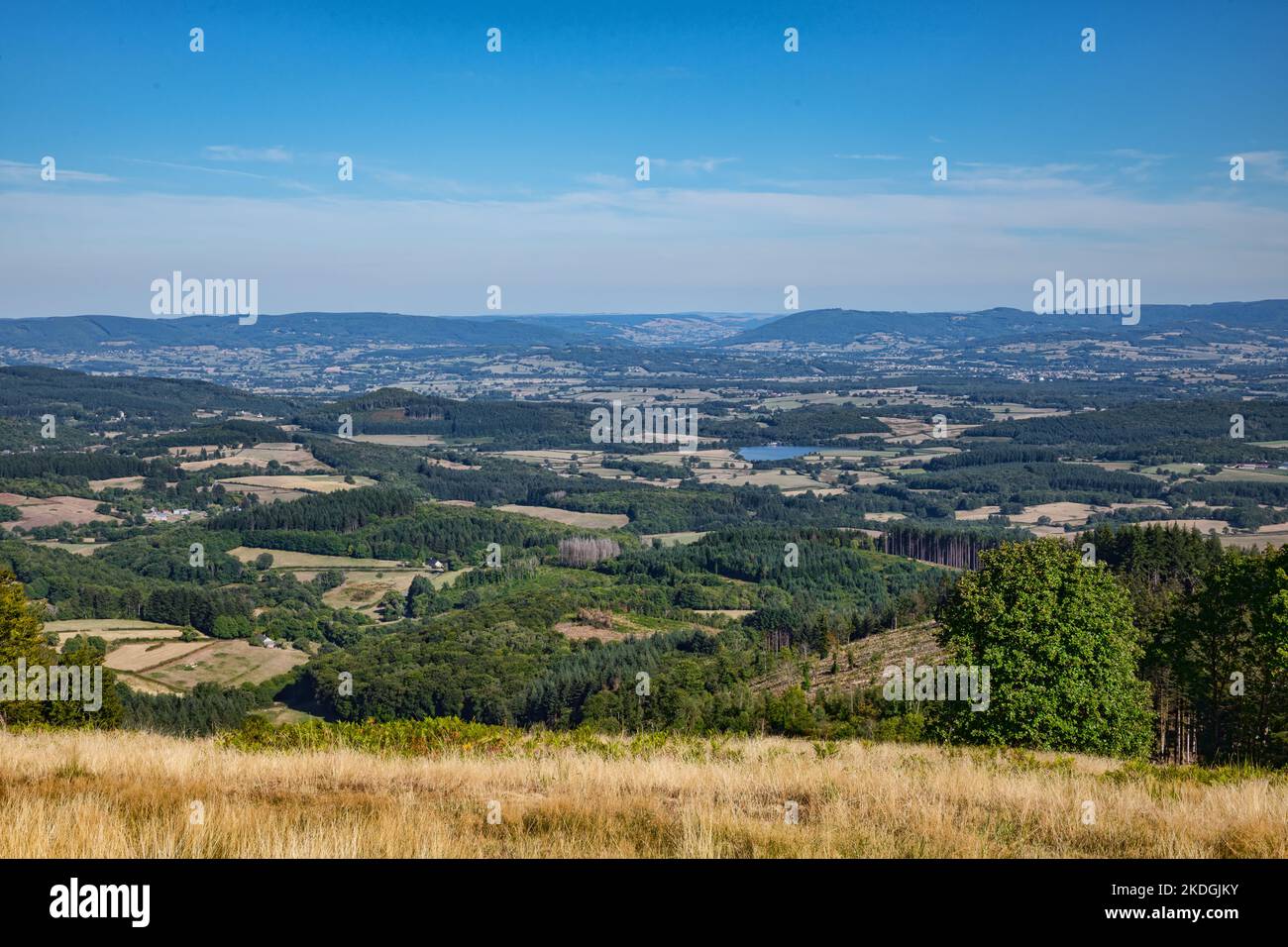 the top of the mont beauvray in the morvan nature area in france Stock ...