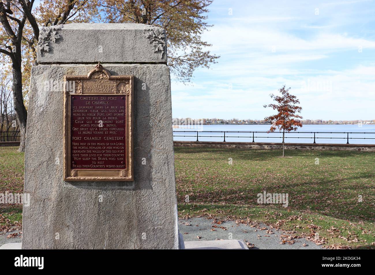 Fort Chambly Cemetery principal tombstone, Stock Photo Stock Photo - Alamy