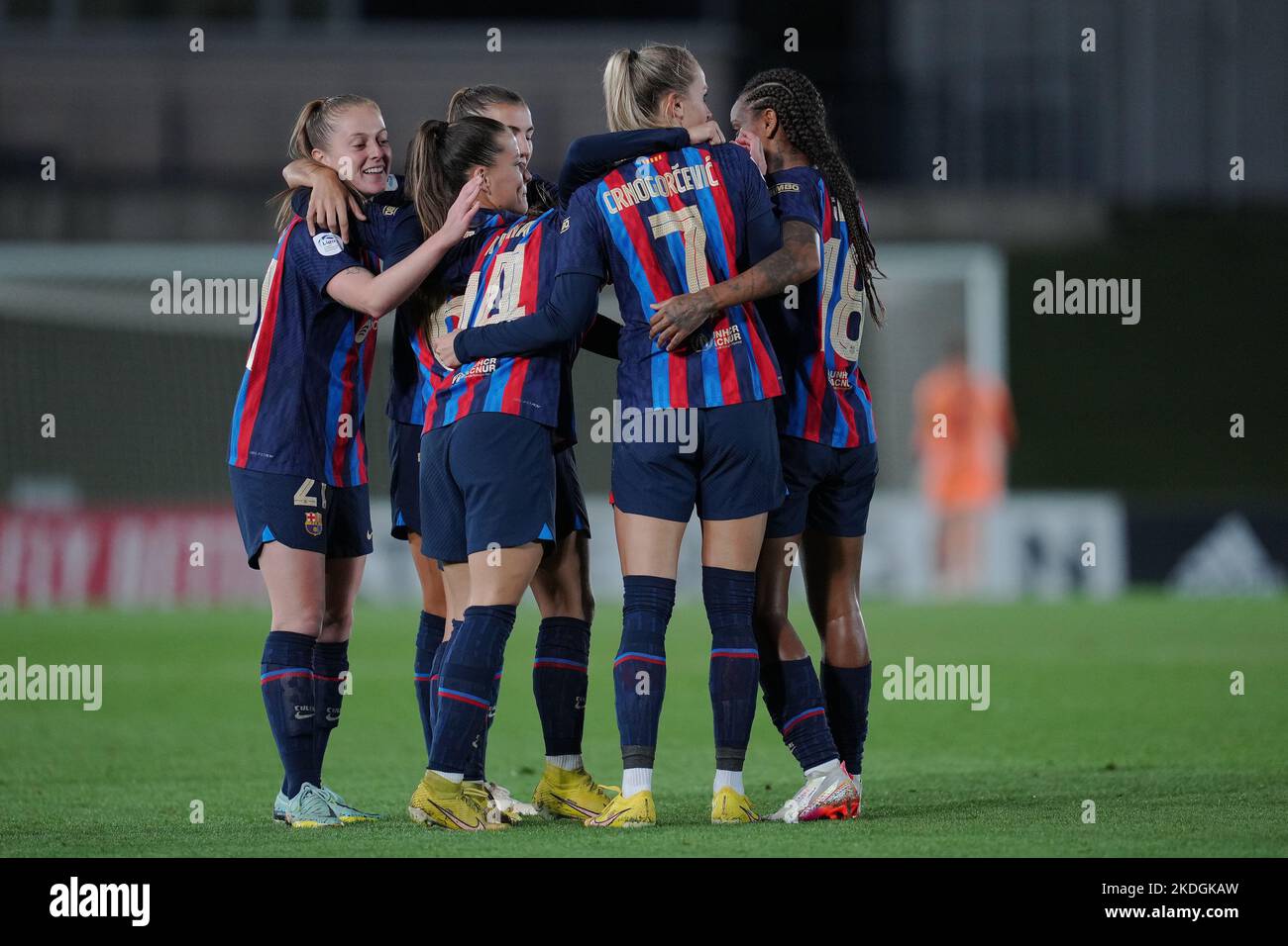 Aitana Bonmati of FC Barcelona celebrates after scoring the 0-3 with ...